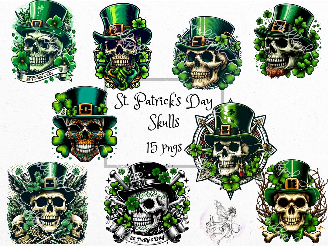 St. Patrick's Day Skulls: St. Patrick's Day Skulls Pngs, St. Patrick's ...