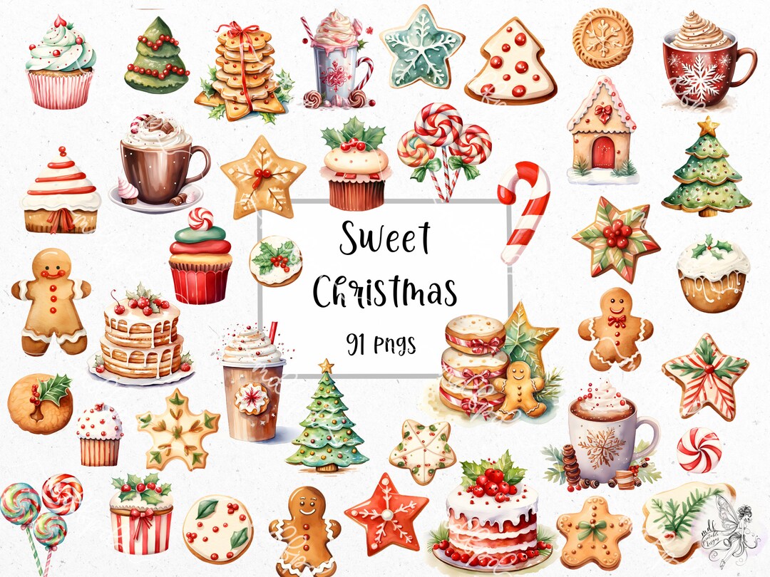 Sweet Christmas: Christmas Sweets Clipart, Christmas Png, Cookies ...