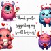 Valentine Monsters: Valentine Monster Clip Art, Valentine Monster Pngs ...