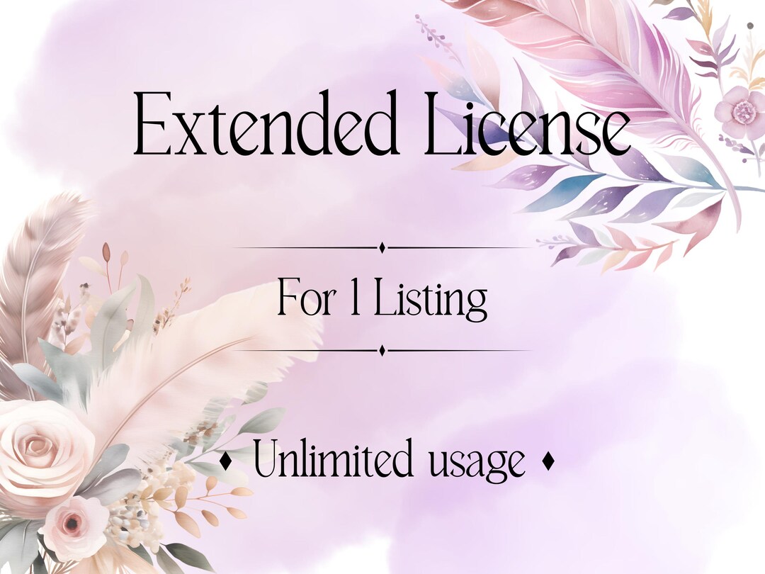 Commercial Extended License for Mdf Printable Designs. 1 Listing ...