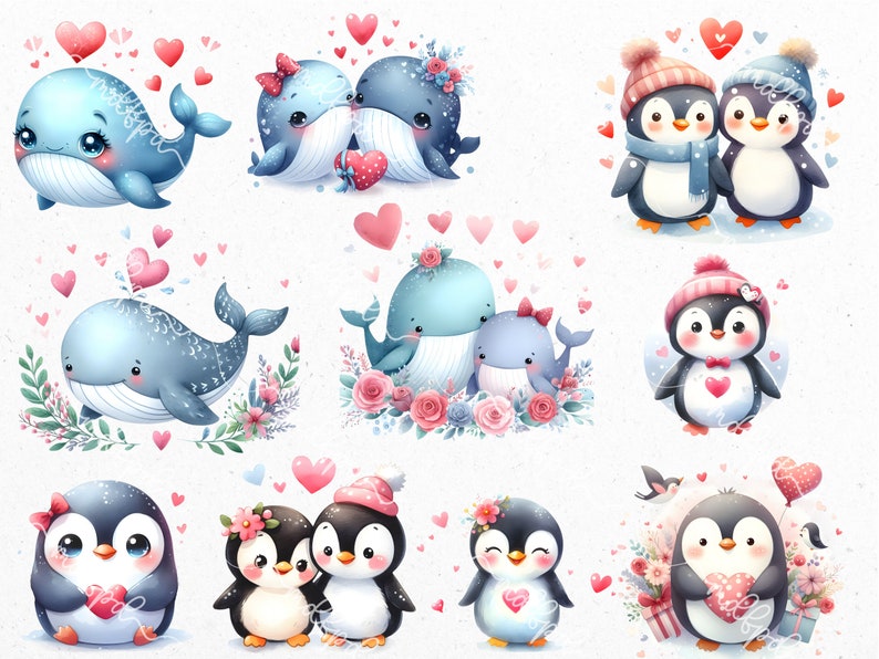 Valentine Arctic Friends: Valentine Arctic Animals Png, Valentine ...