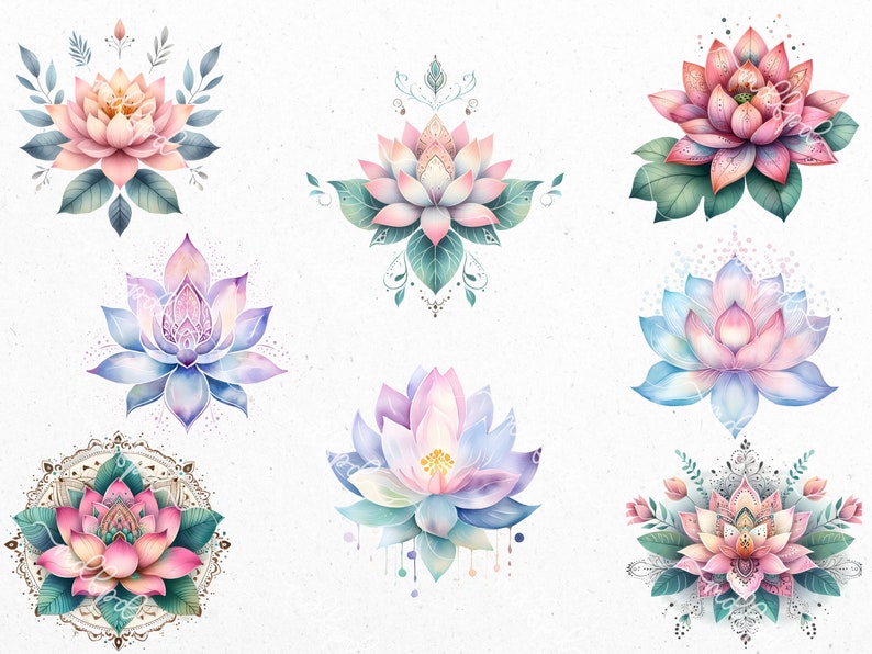 Watercolor Lotus Flowers: Watercolor Lotus Flower Png, Watercolor Lotus ...