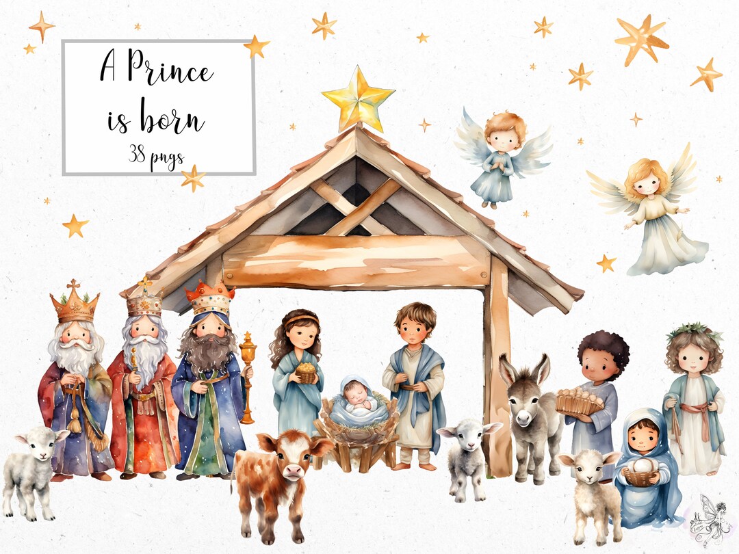 A Prince is Born: Baby Jesus' Birth Clipart Png Nativity Clipart ...