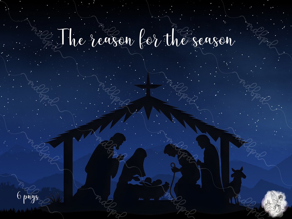 The Reason for the Season: Nativity Scene Clipart, Winter Clipart, Baby ...