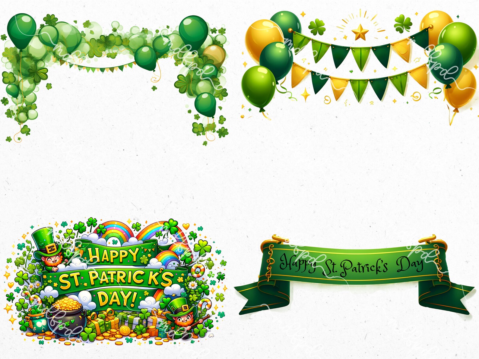St. Patrick's Day Clip Art: 50 PNG Illustrations (digital Download) - Etsy