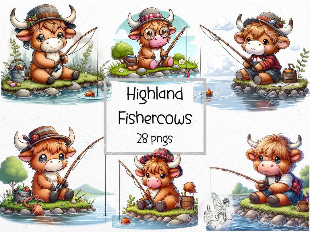 Highland Fishercows: Highland Cows Fishing Pngs, Highland Cows Fishing ...
