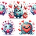 Valentine Monsters: Valentine Monster Clip Art, Valentine Monster Pngs ...
