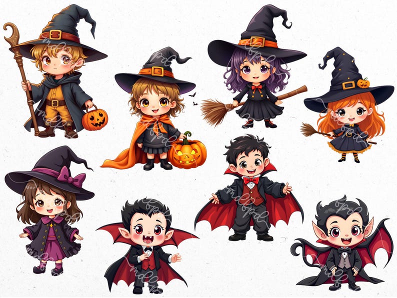 Sweet and Spooky Halloween: Cute Children's Halloween Clip Art, Cute ...