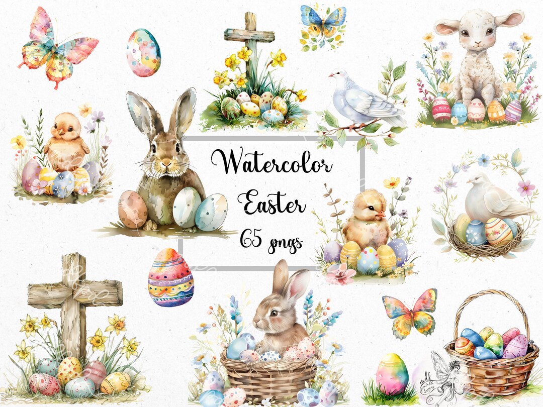 Watercolor Easter: Watercolor Easter Pngs, Watercolor Easter Clip Art ...