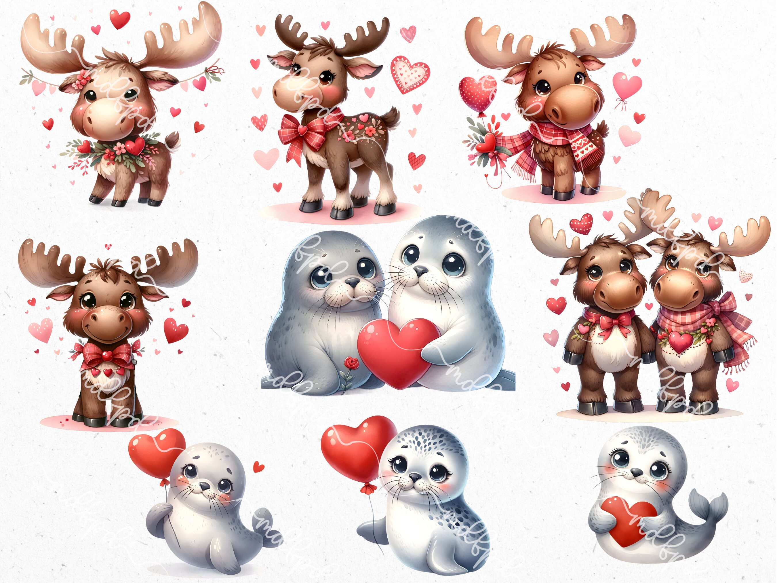 Valentine Arctic Friends: Valentine Arctic Animals Png, Valentine ...