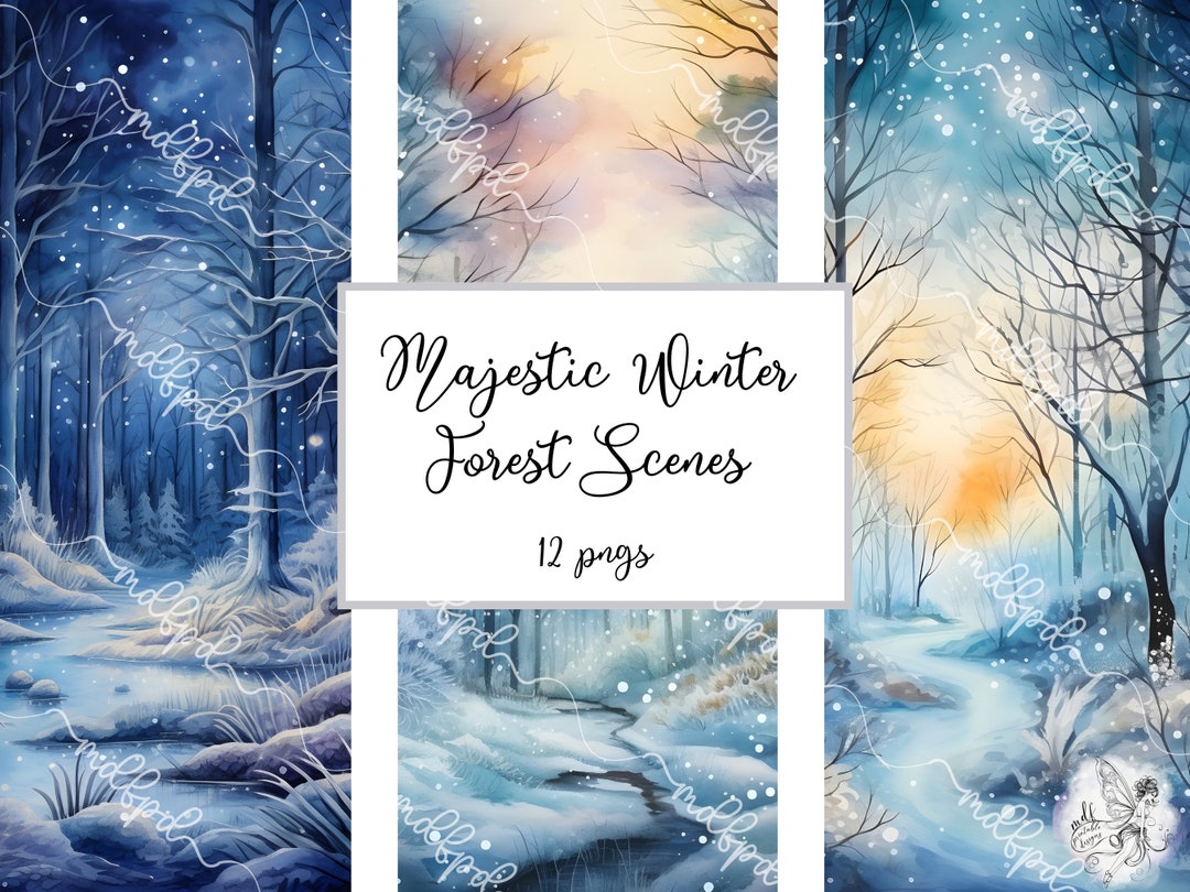 Majestic Winter Forest Winter Forest Png Winter Forest Clipart