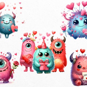 Valentine Monsters: Valentine Monster Clip Art, Valentine Monster Pngs ...