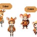 Woodland Animals Clipart: Watercolor Forest Friends (PNG Digital ...