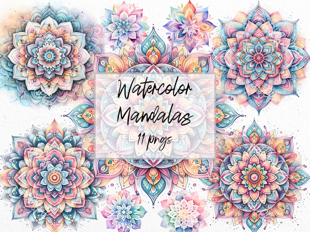 Watercolor Mandalas: Pastel Watercolor Mandala Png, Watercolor Mandala ...