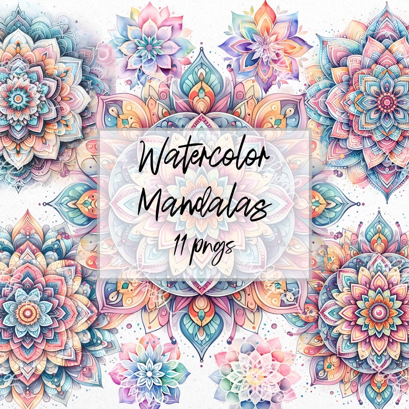 Mandala Clipart - Etsy