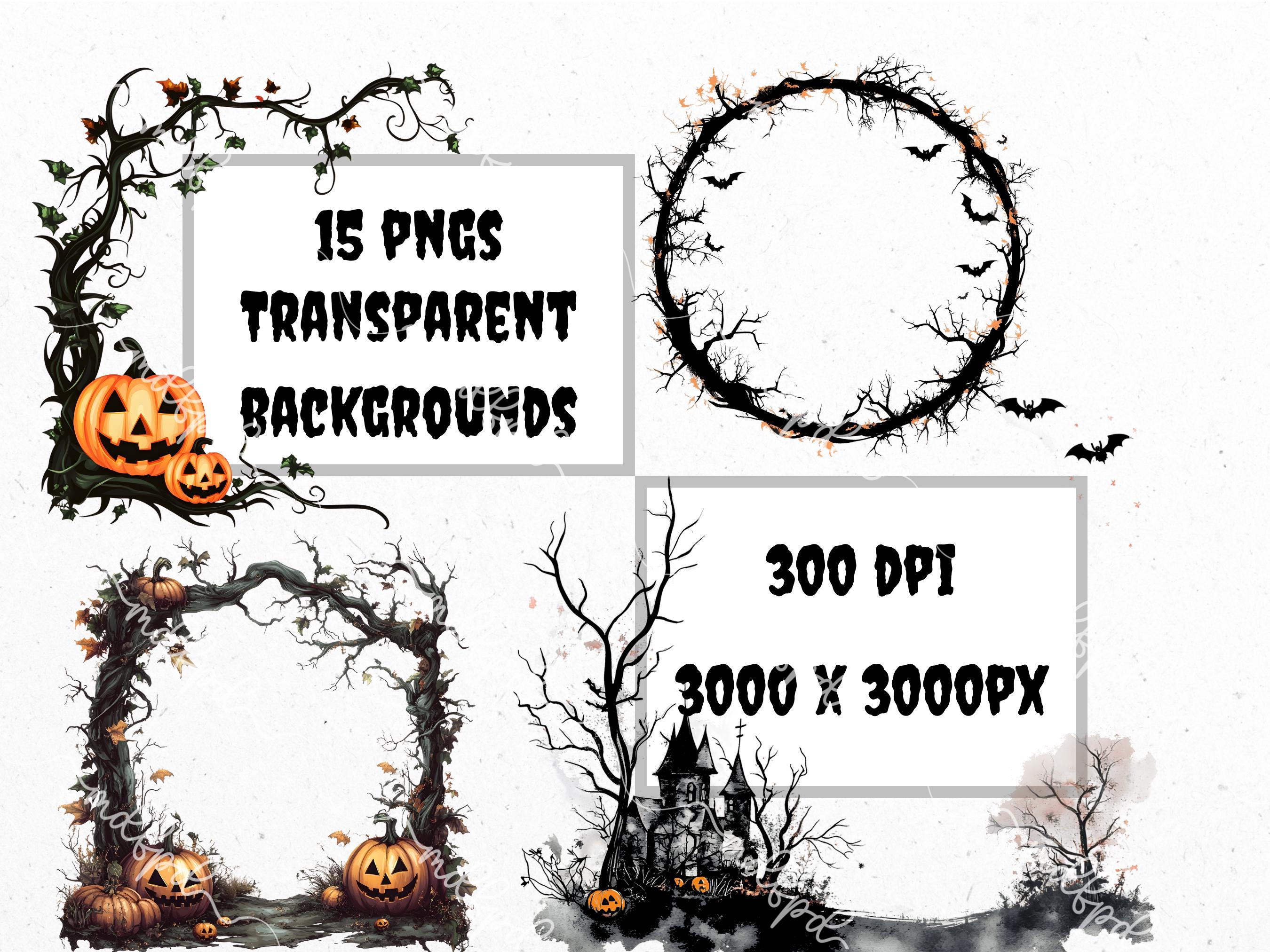 Spooky Halloween Frames Clip Art: Haunted Designs (digital Download) - Etsy