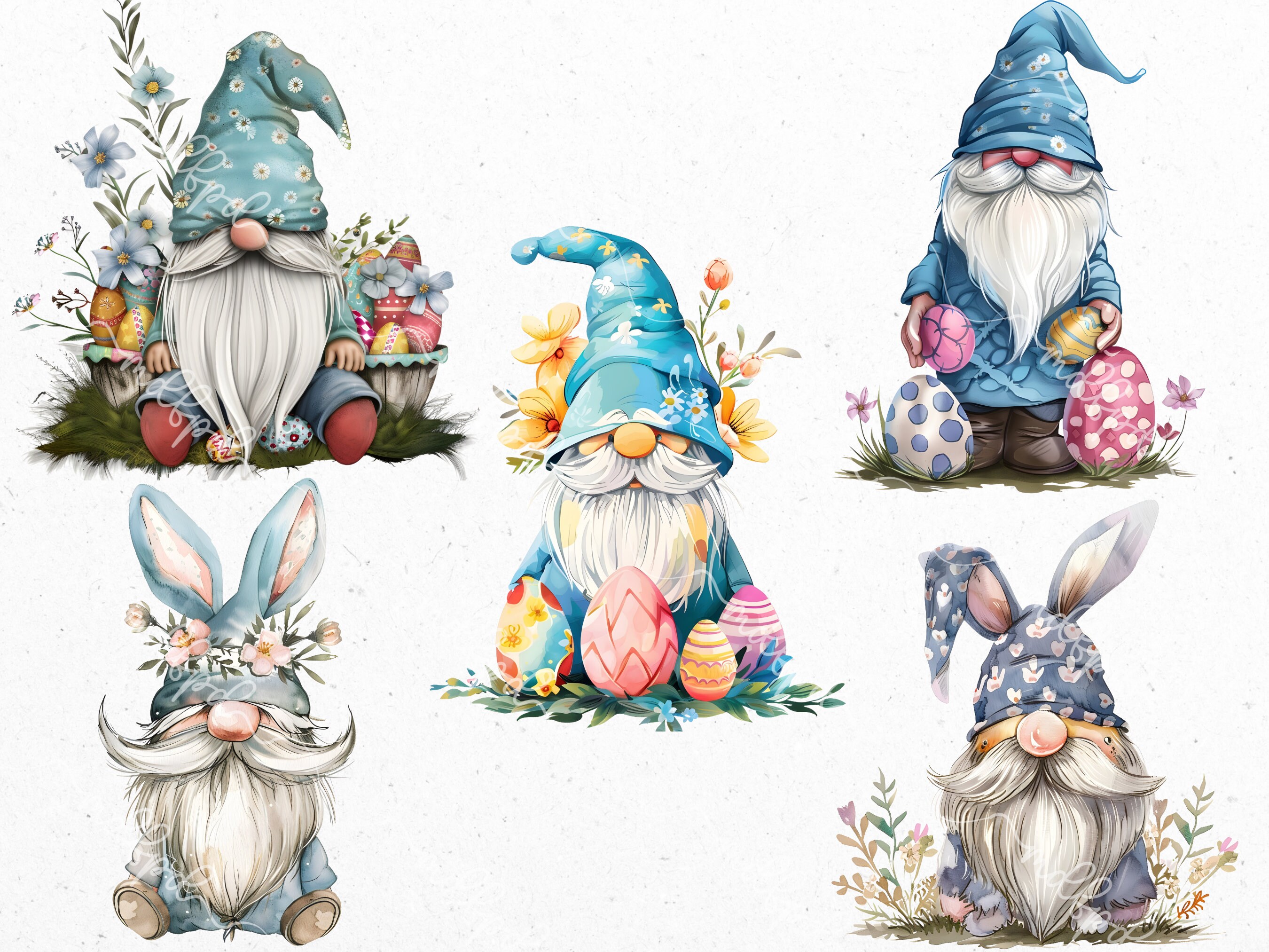 Watercolor Easter Gnomes: Watercolor Easter Gnomes Png, Watercolor ...