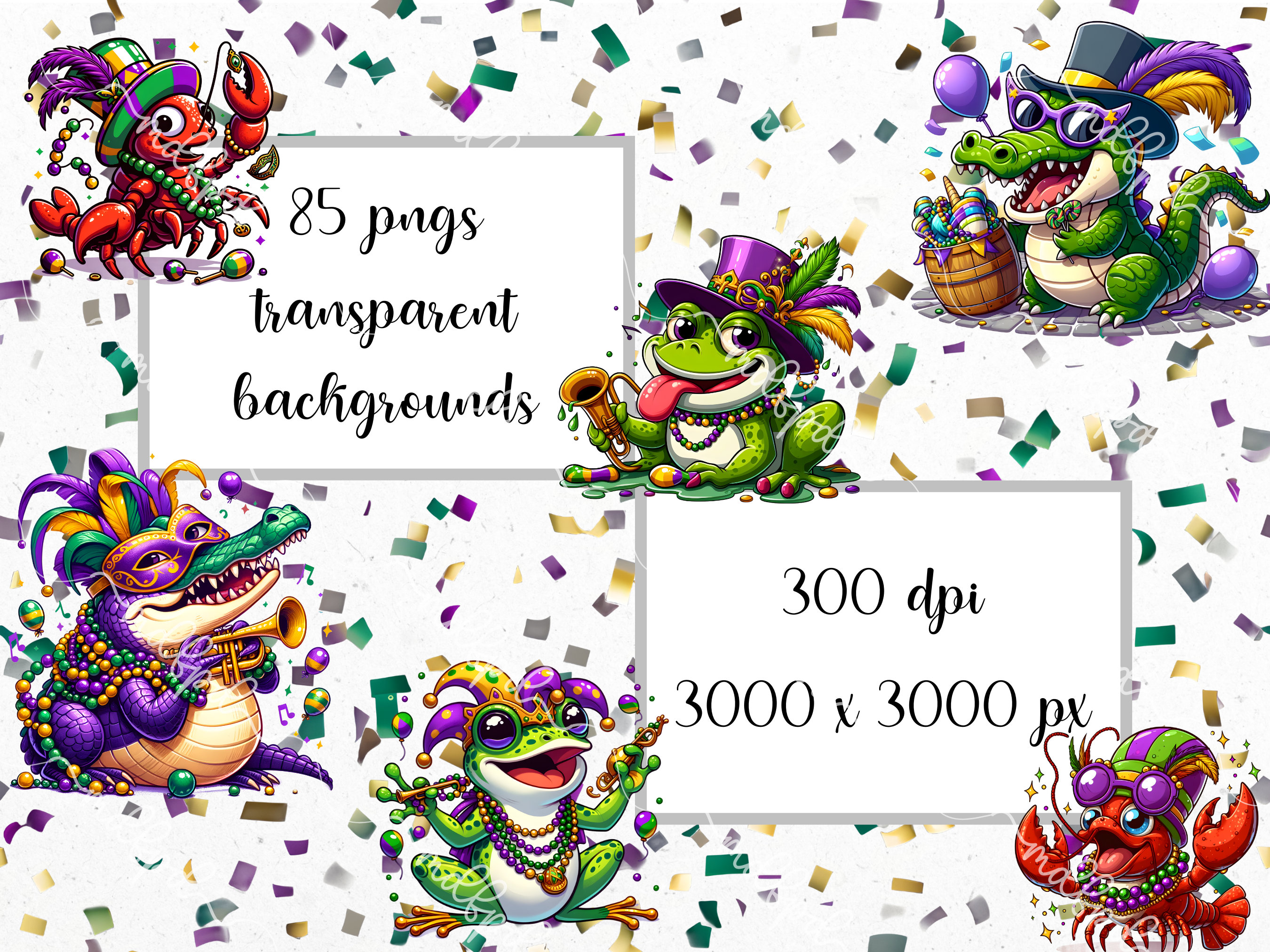 Mardi Gras Bundle: Mardi Gras Images Clip Art, Mardi Gras Images Pngs ...