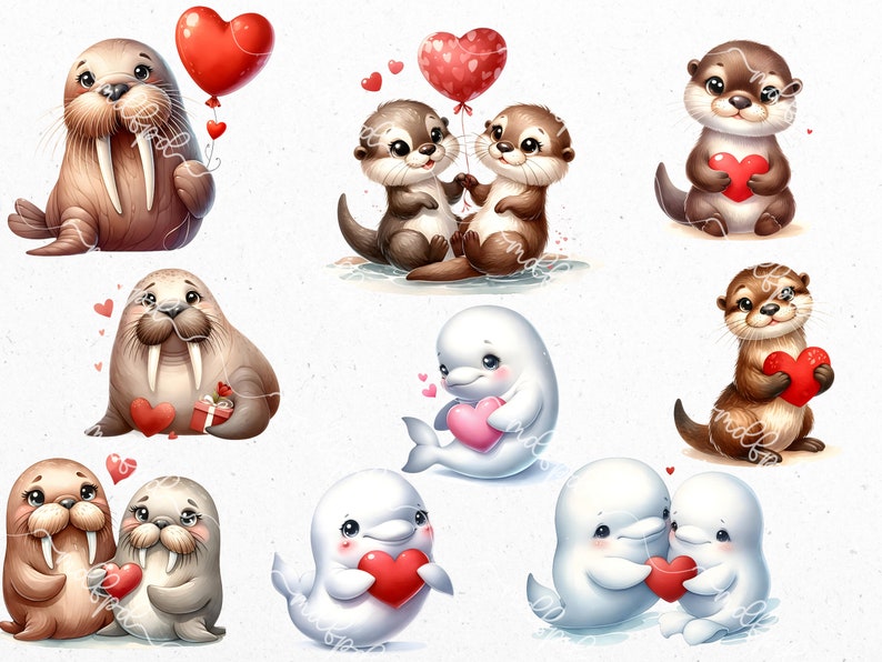 Valentine Arctic Friends: Valentine Arctic Animals Png, Valentine ...