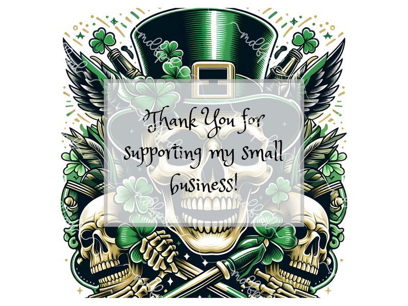 St. Patrick's Day Skulls Clip Art: 15 PNG Designs (digital Download) - Etsy