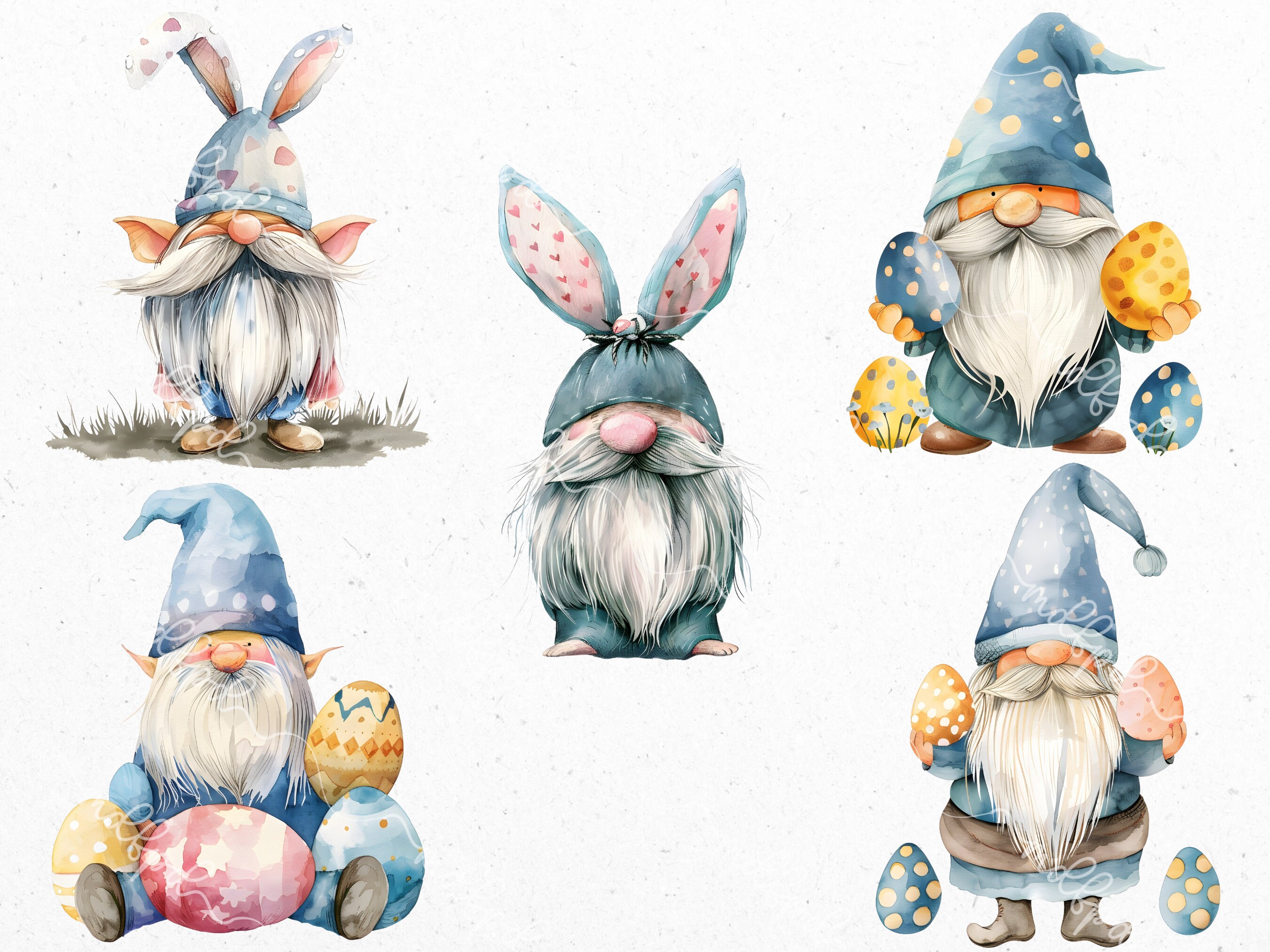 Watercolor Easter Gnomes: Watercolor Easter Gnomes Png, Watercolor ...