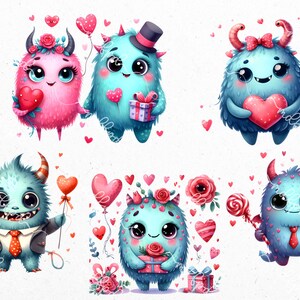 Valentine Monsters: Valentine Monster Clip Art, Valentine Monster Pngs ...