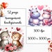 Valentine Jungle Friends: Valentine Themed Jungle Animals Clipart Cute ...