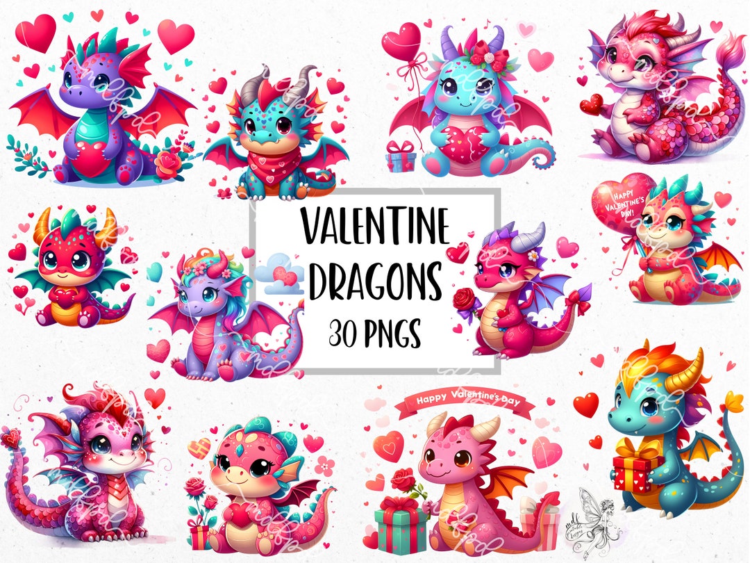 Valentine Dragons: Valentine Dragon Clip Art, Valentine Dragon Pngs ...