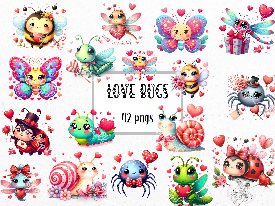 Love Bugs: Valentine Love Bug Clip Art, Valentine Love Bugs Pngs ...