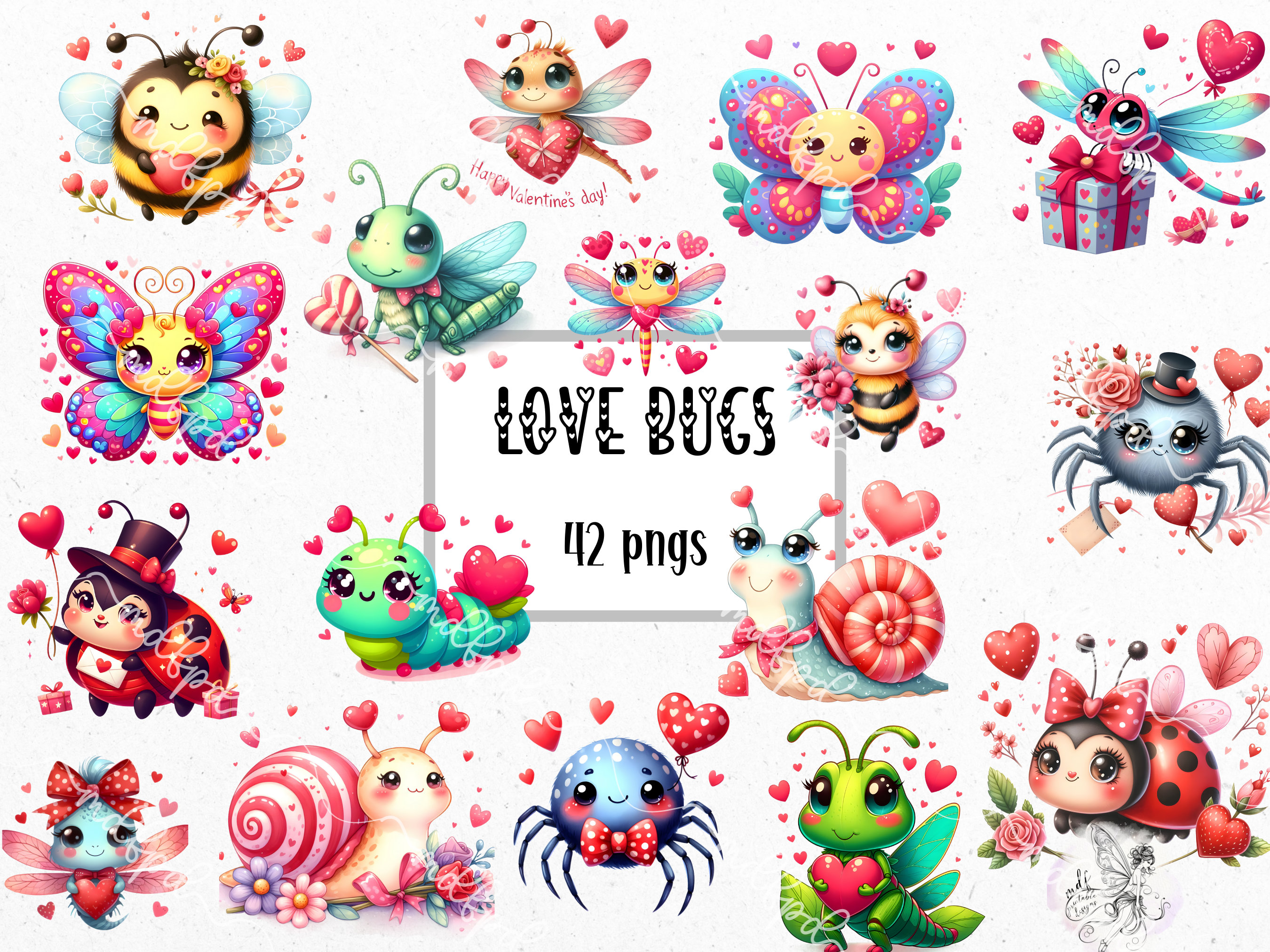 Love Bugs: Valentine Love Bug Clip Art, Valentine Love Bugs Pngs ...