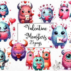 Valentine Monsters: Valentine Monster Clip Art, Valentine Monster Pngs ...