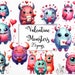 Valentine Monsters: Valentine Monster Clip Art, Valentine Monster Pngs ...