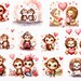 Valentine Jungle Friends: Valentine Themed Jungle Animals Clipart Cute ...