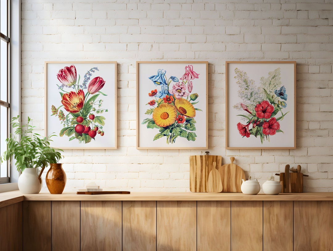 Color Lithograph Illustrations by Robert Tyas Digital Printable Poster ...