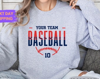Custom Baseball Hoodie, Personalized Baseball Sweatshirt, Baseball Team ...