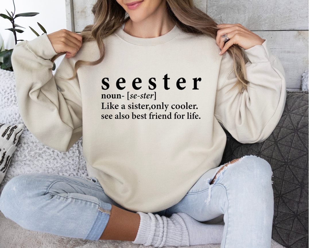 Seester Noun Sweater, Seester Definition Hoodie, Gift for Sister, Best ...