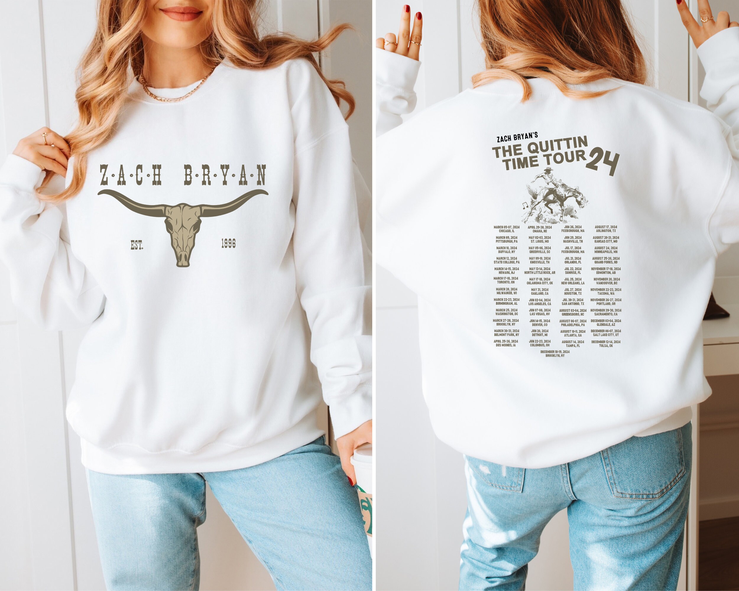 Zach Bryan The Quittin Time Tour 2024 Sweater,Country Music sold by ...