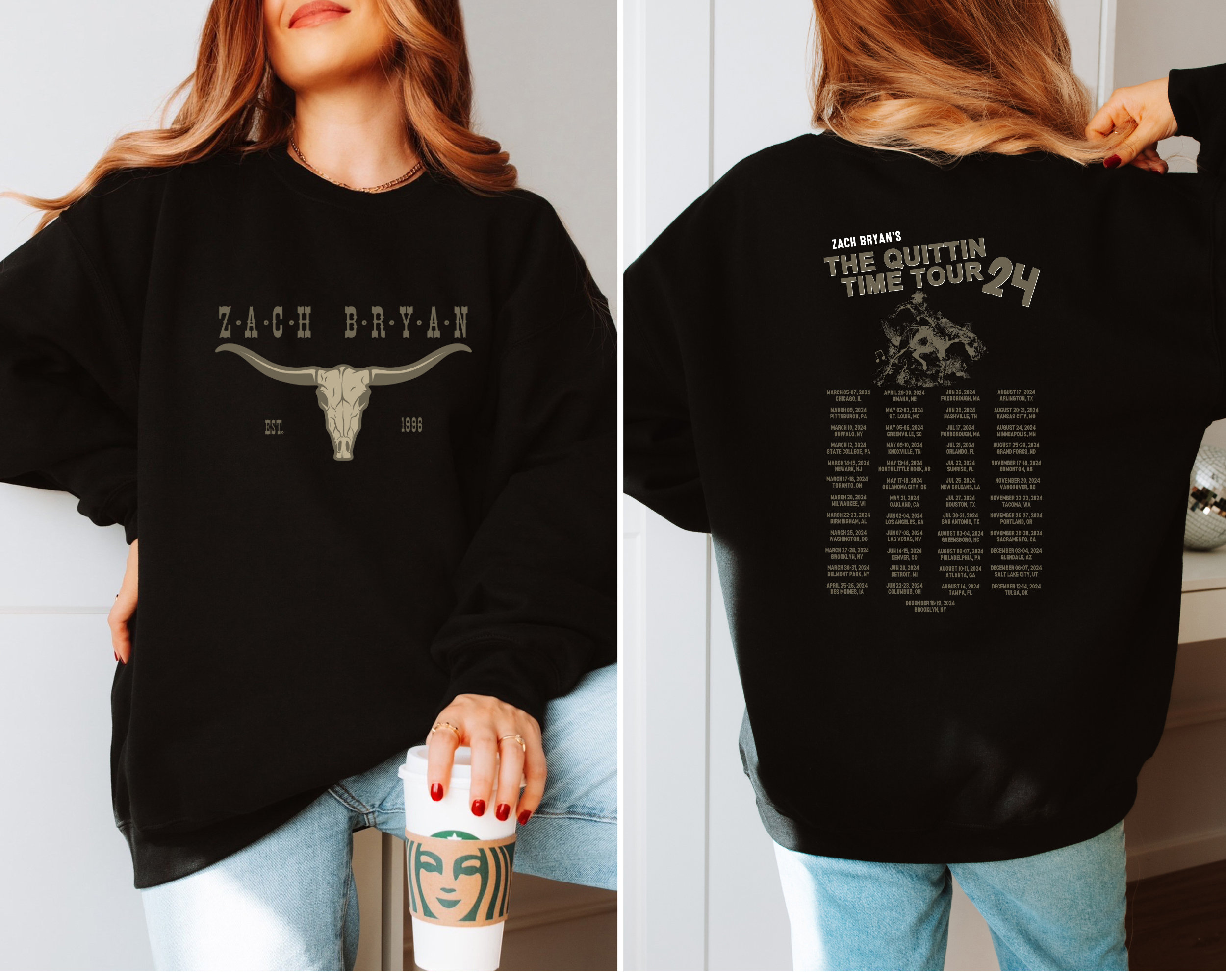 Zach Bryan The Quittin Time Tour 2024 Sweater,Country Music sold by ...