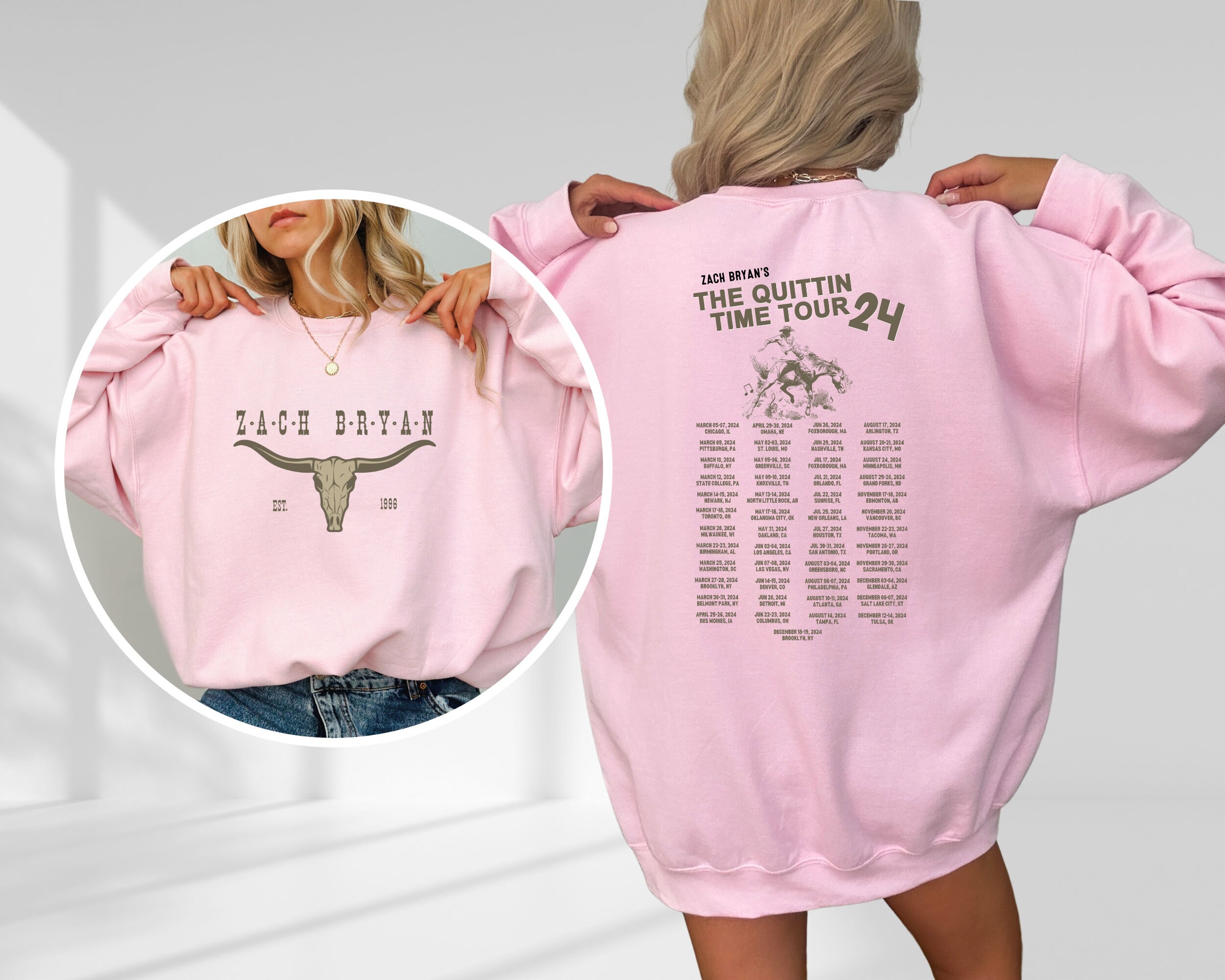 Zach Bryan The Quittin Time Tour 2024 Sweater,Country Music sold by ...