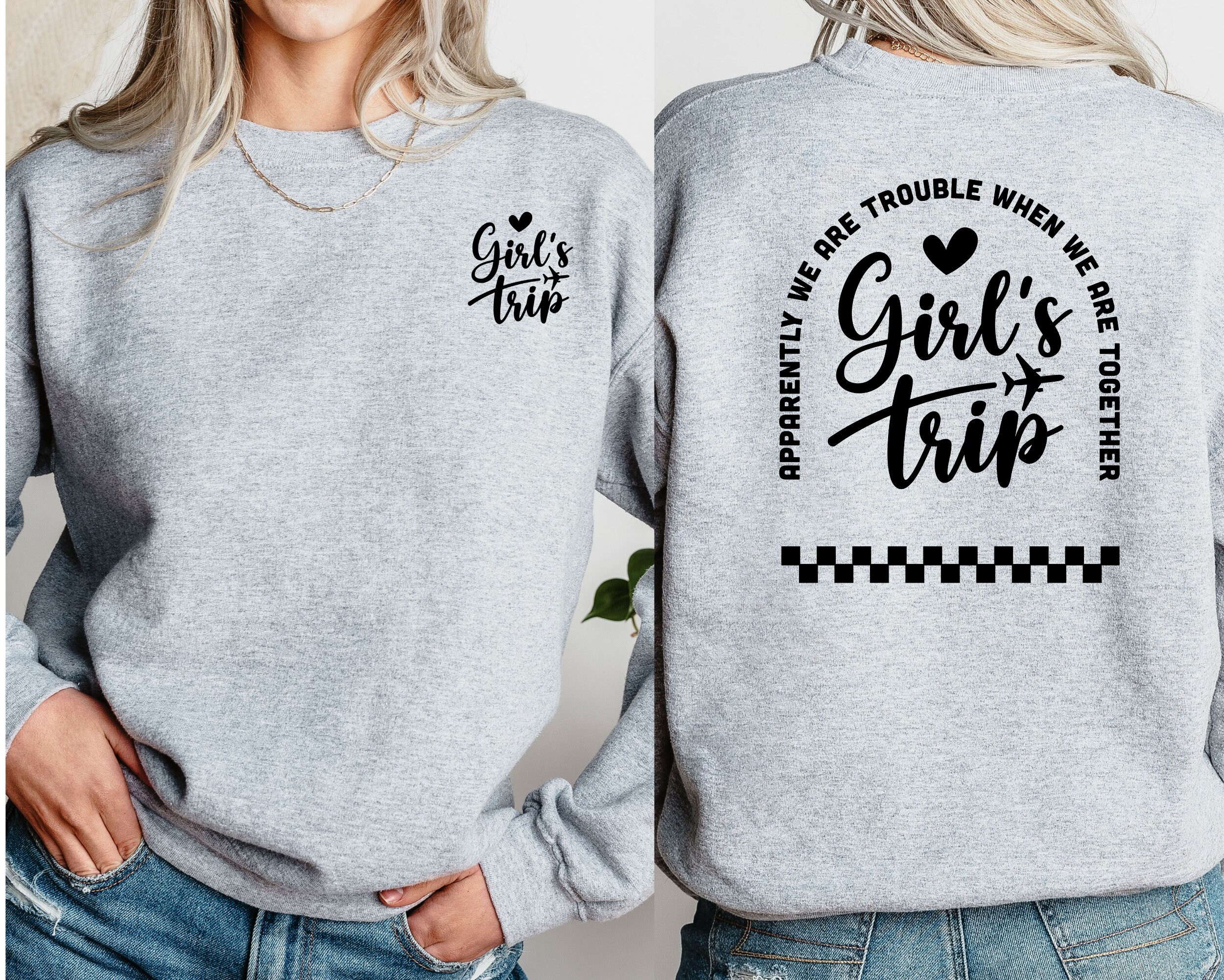 Customizable Girls Trip Hoodie, Personalized Destination Sweater ...