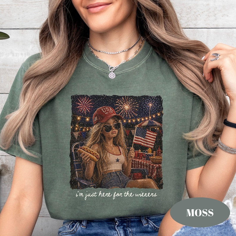 Comfort Colors® Wieners Meme Doll Face 4th of July Tee, Hotdogs ...