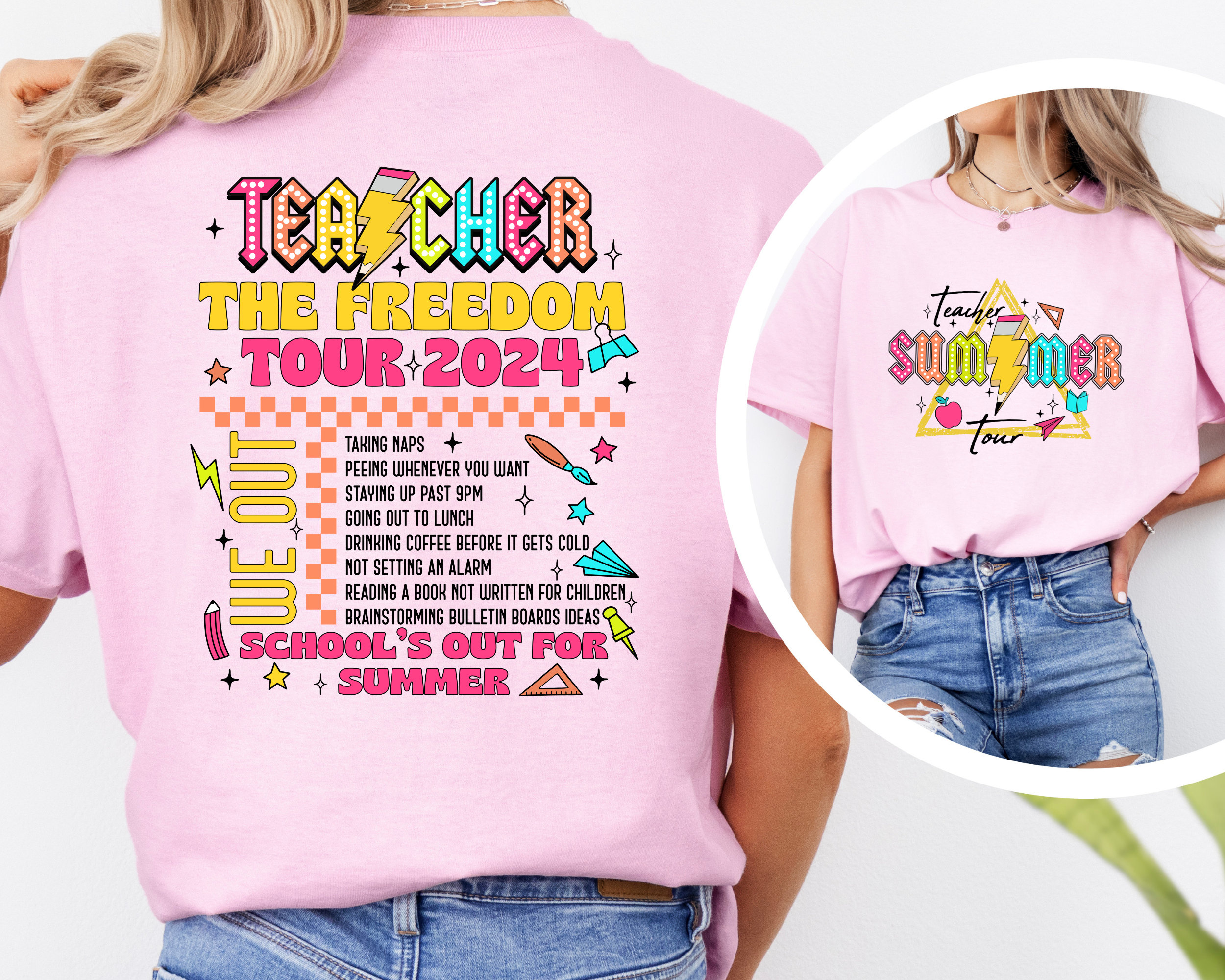 Teacher the Freedom Tour 2024 Shirt, Teacher Summer Tour T-shirt ...