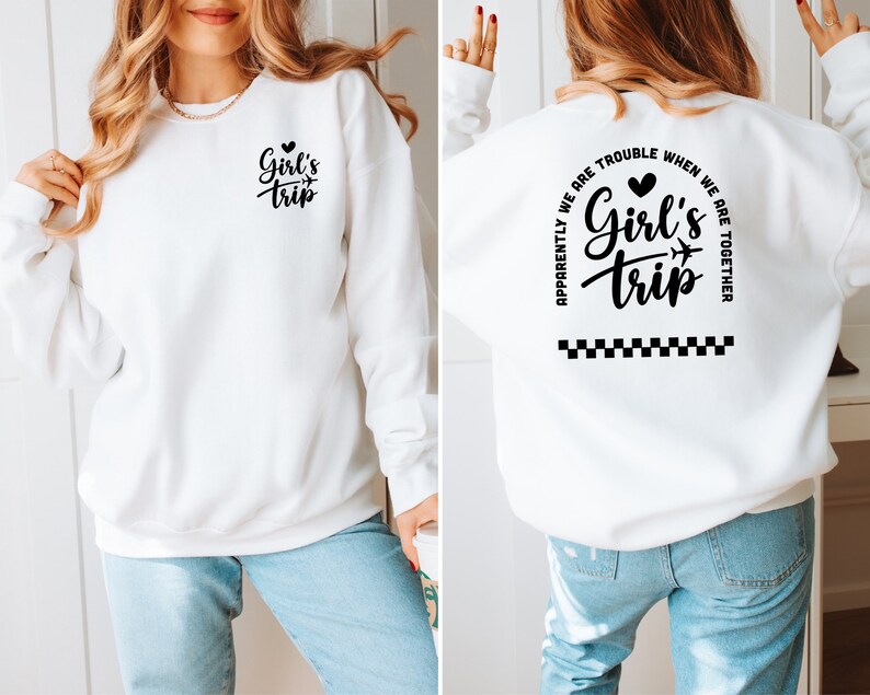 Customizable Girls Trip Hoodie, Personalized Destination Sweater ...