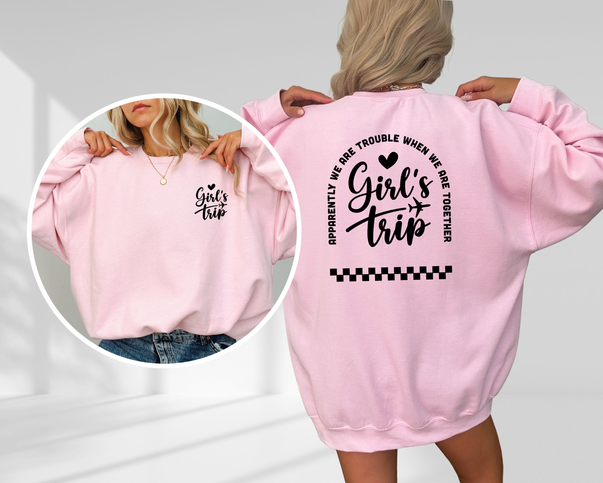 Customizable Girls Trip Hoodie, Personalized Destination Sweater ...