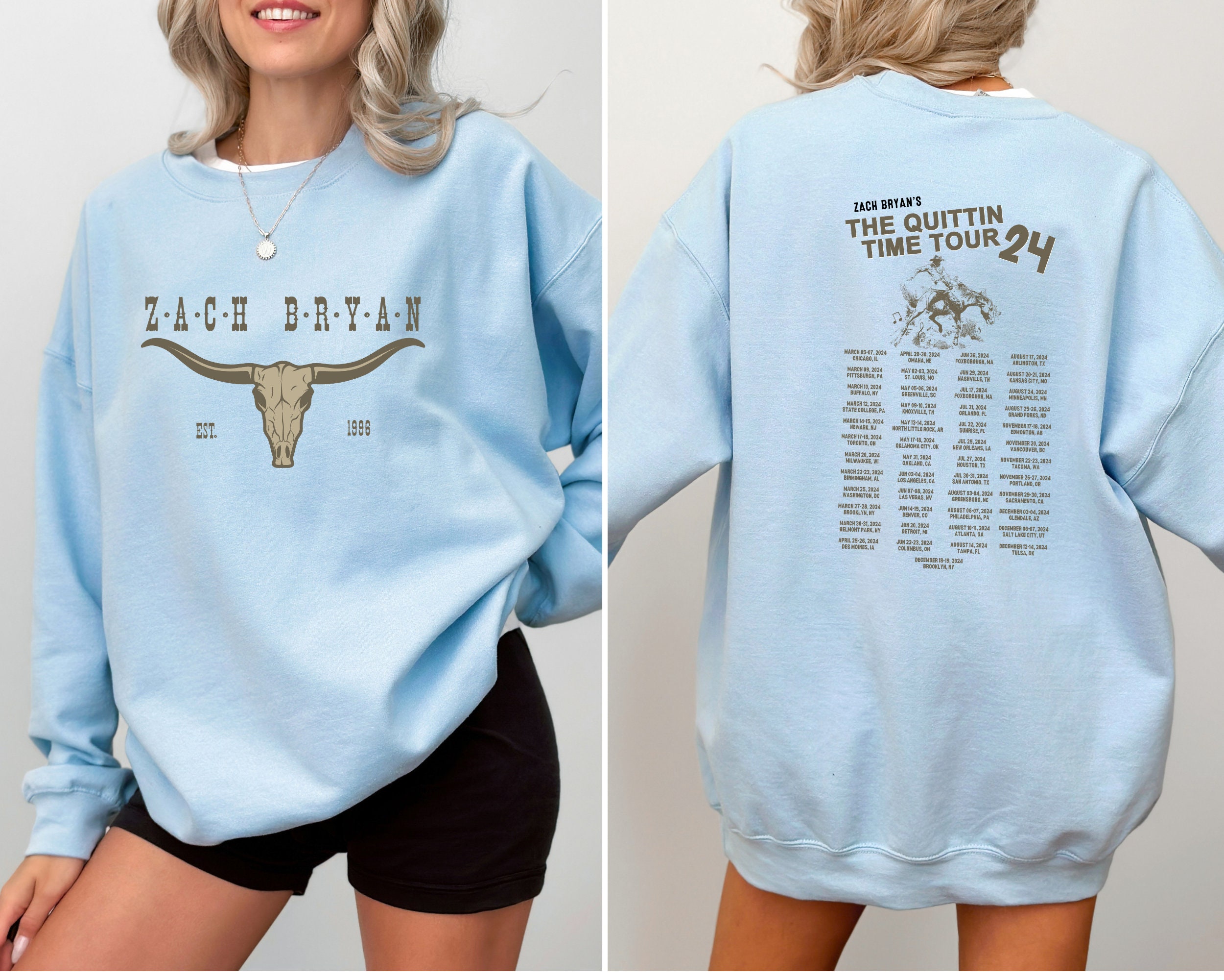 Zach Bryan The Quittin Time Tour 2024 Sweater,Country Music sold by ...