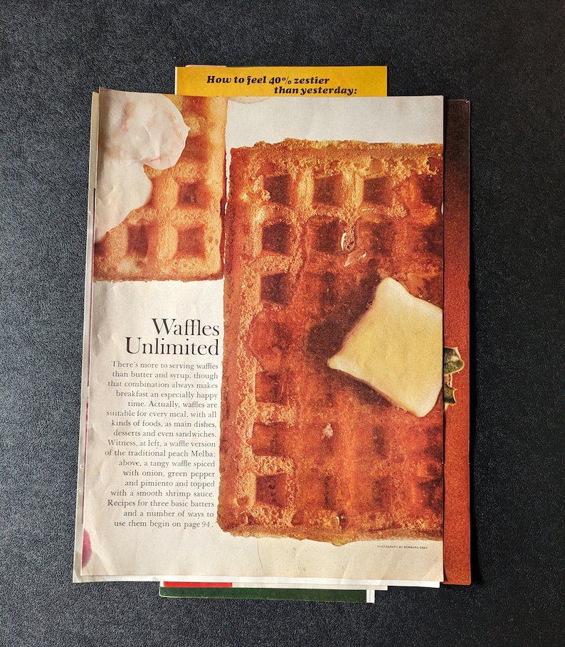 10 X Vintage 60s Food Ads, Magazine Cut Outs, Retro Mixed Media Collage ...