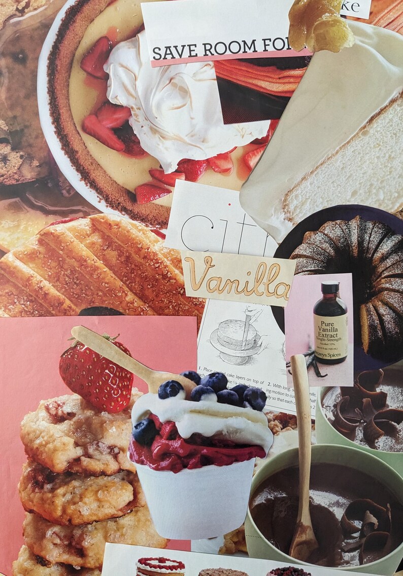 Sweets & Baking Collage Kit, Magazine Cutout Pack for Art Journals and ...