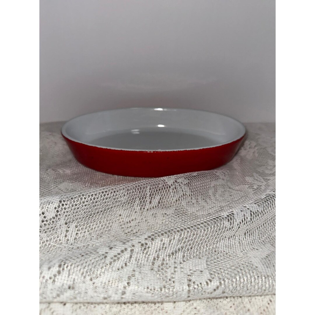 Vintage Emile Henry Red Oval Oven Baking Dish Pan - Etsy