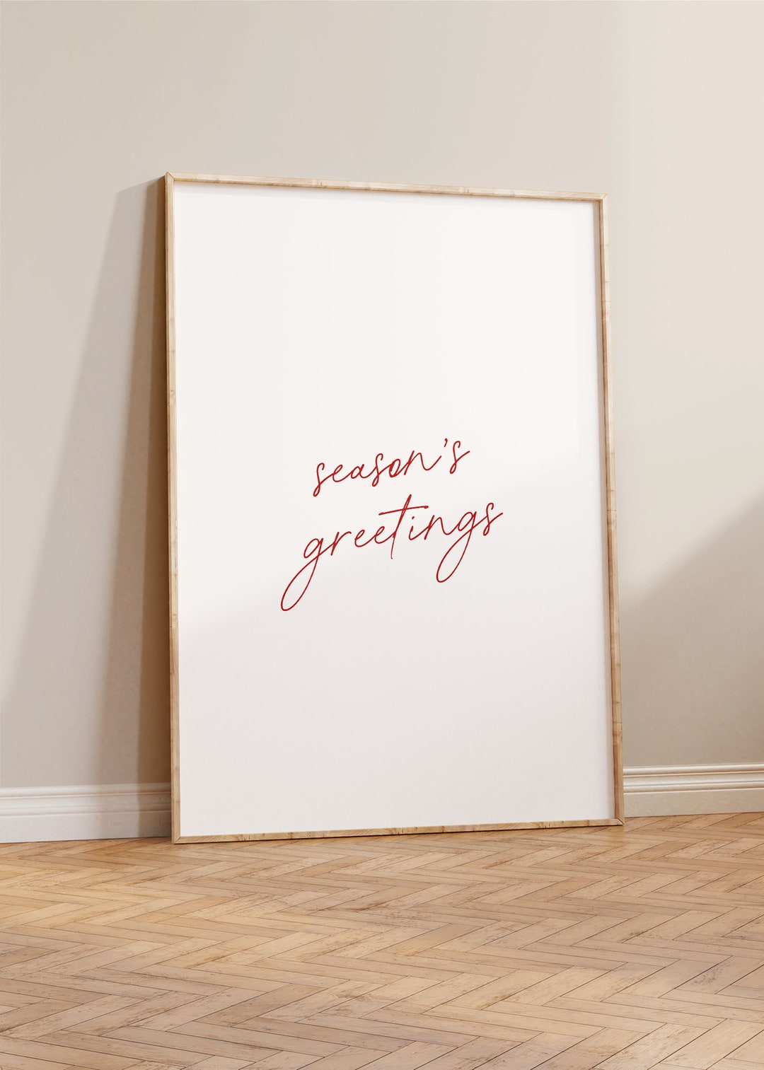 Seasons Greetings Wall Art Instant Download Christmas Wall - Etsy