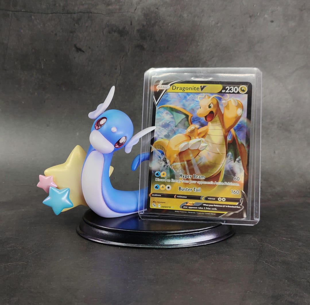 3D Printed Dratini Pokemon Card Holder - Cute Dragonite Evolutions ...